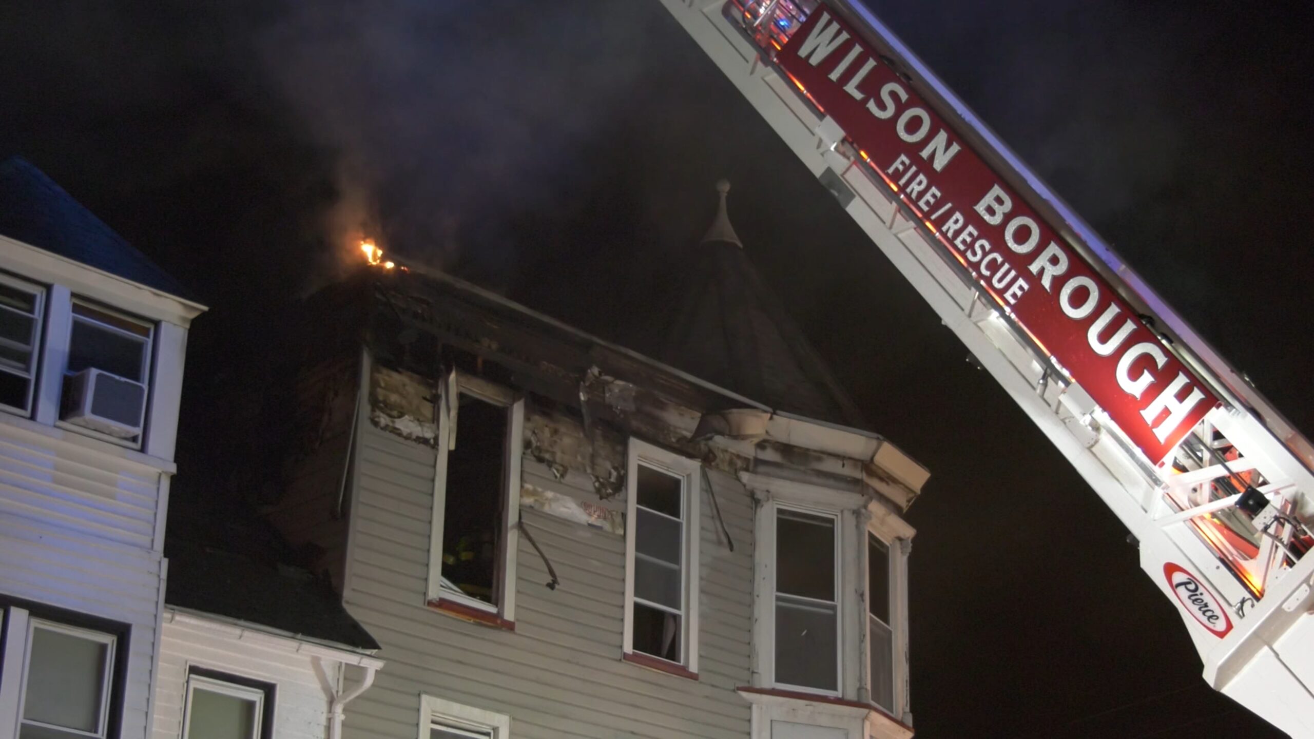 3 alarm fire in Easton sends one victim to hospital - First Source News