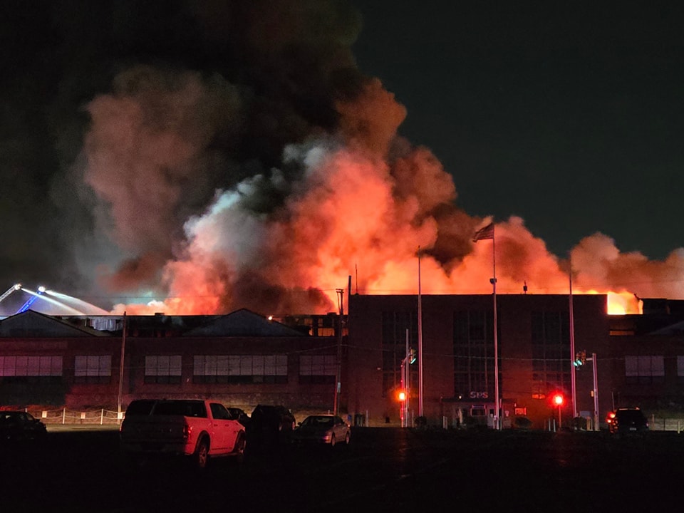 Crews battle massive fire at warehouse in Abington - First Source News