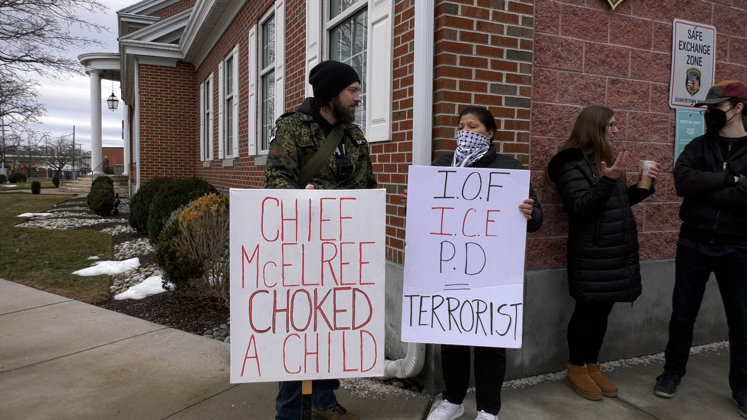 Protesters Gather Outside Quakertown Police Department Following ...